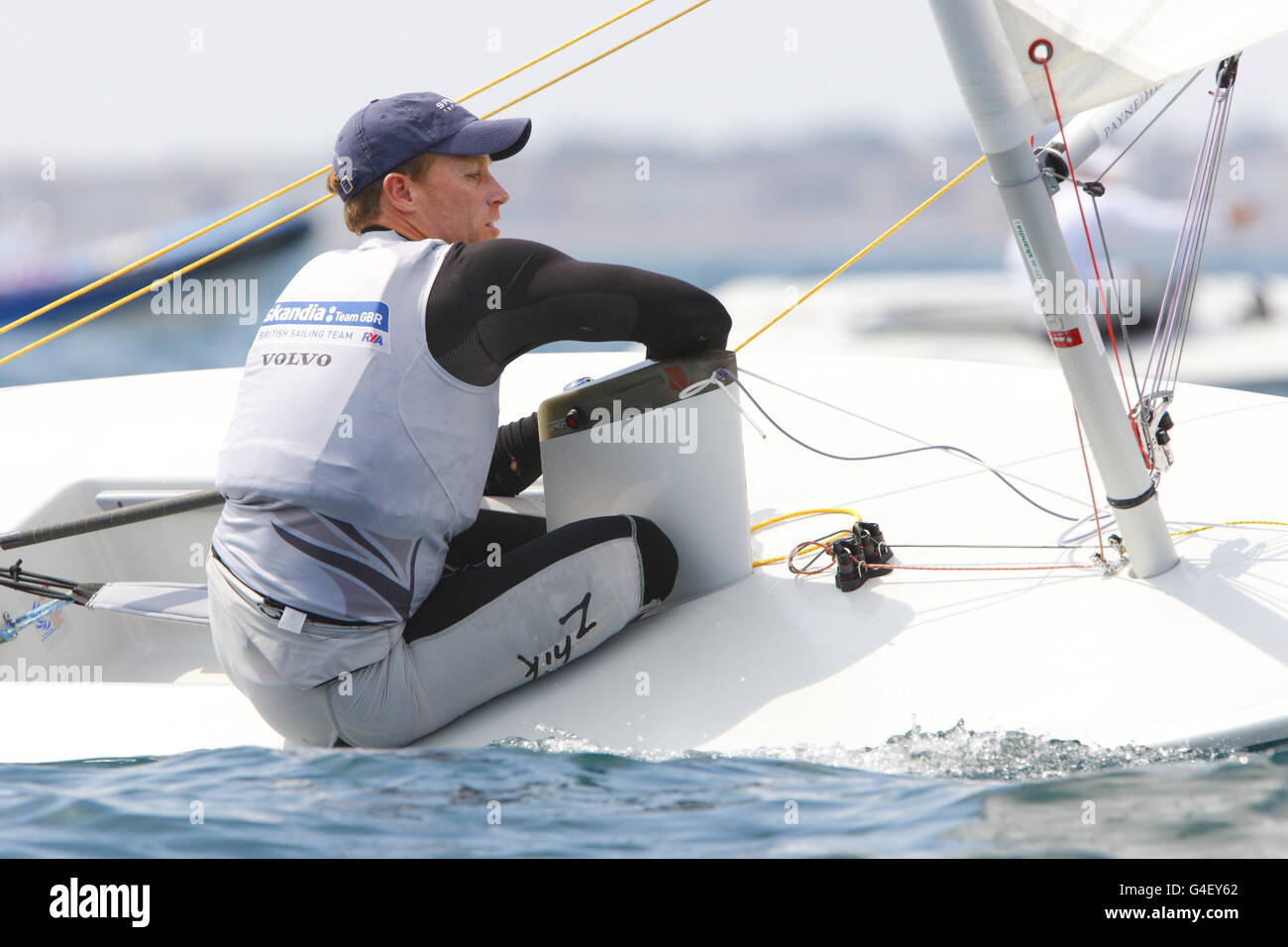 British Olympic gold medalist Paul Goodison during practice during the ...