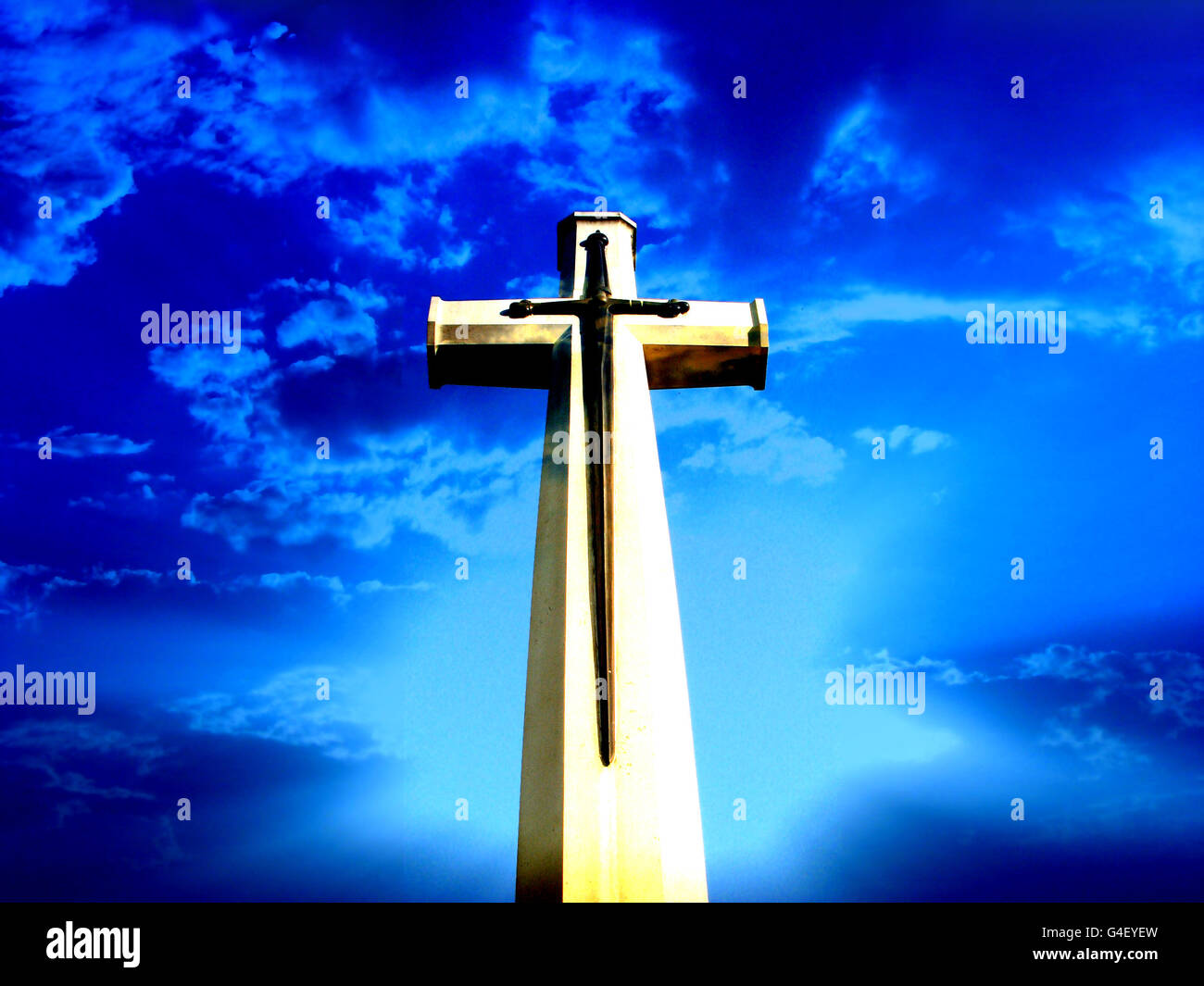 Heavenly Holy Cross Stock Photo - Alamy