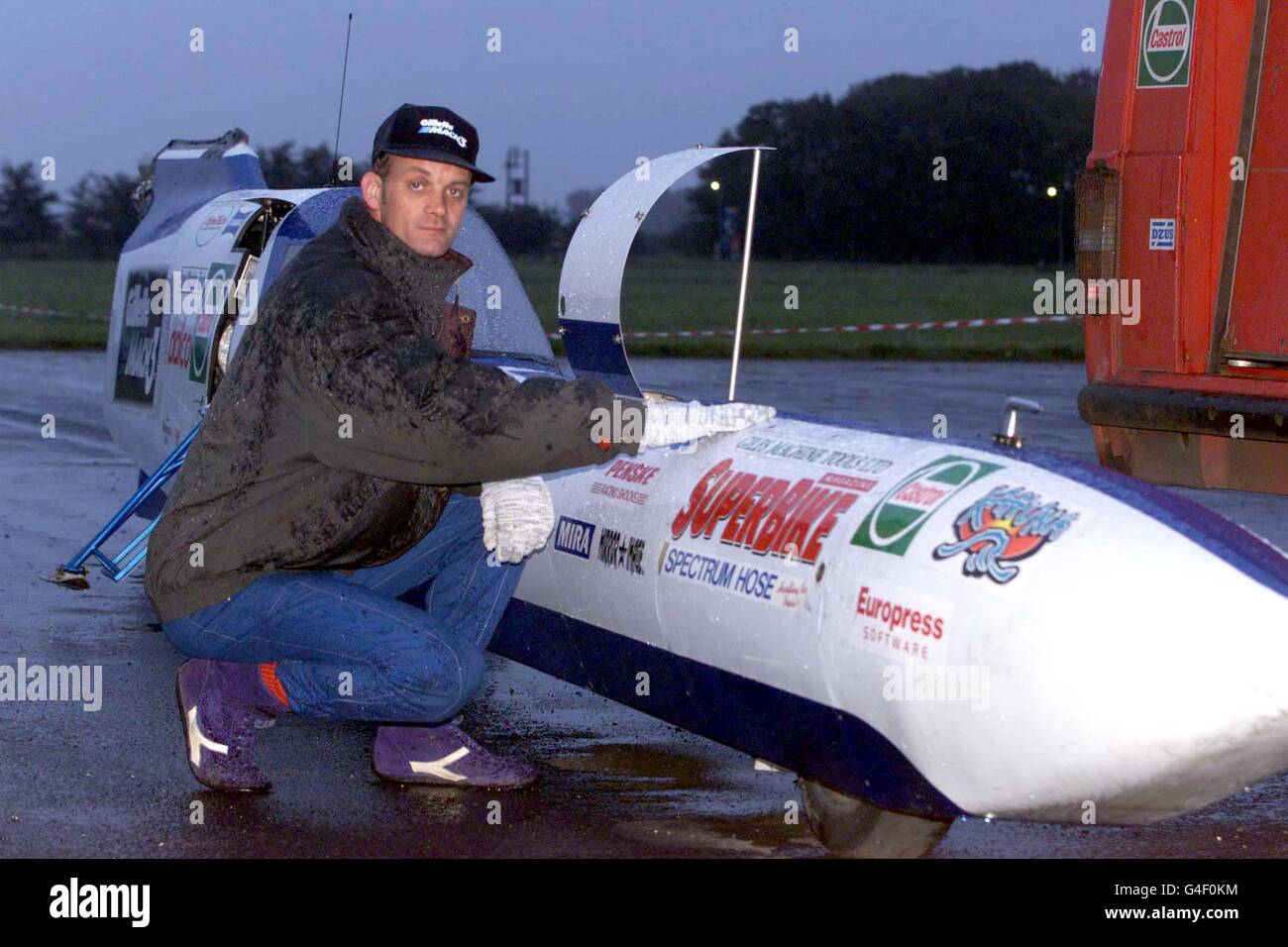 Rocketman Richard Brown with his MACH 3 Challenger Rocket bike in the ...