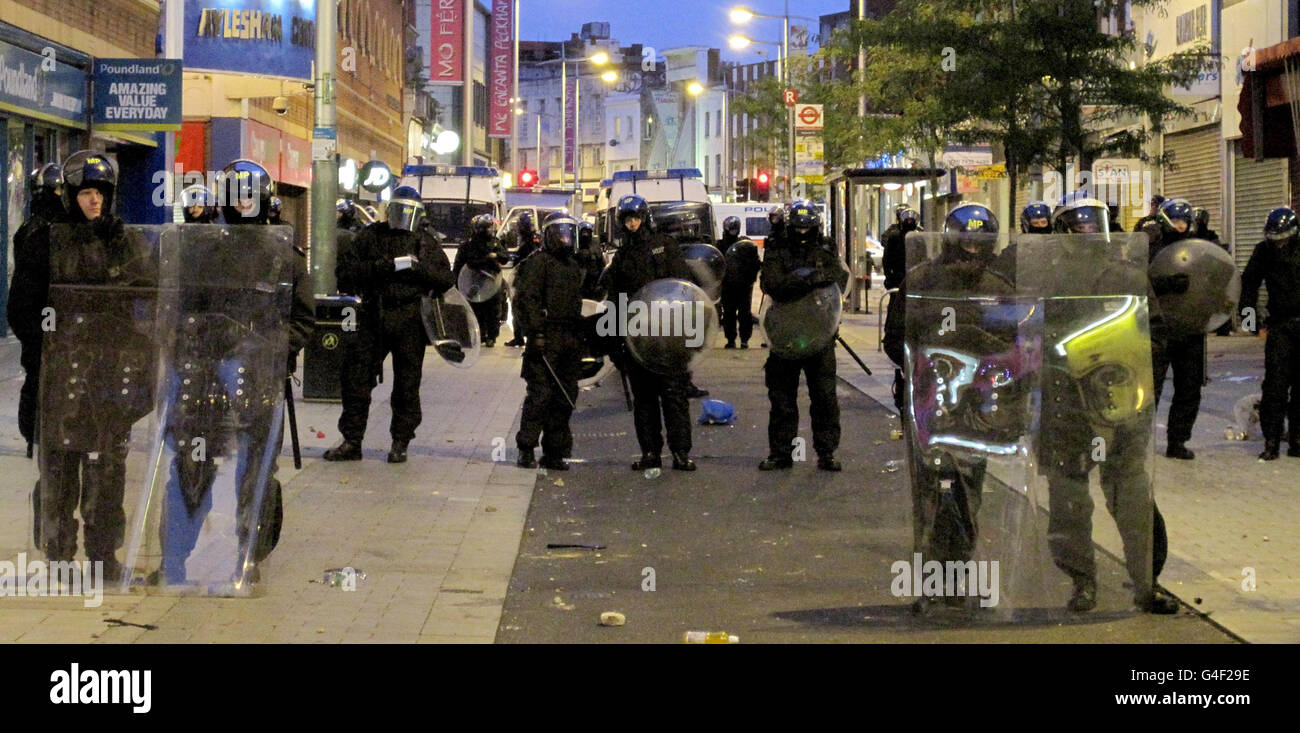 Shooting in Tottenham Hale. Police in Peckham as rioters were rampaging ...