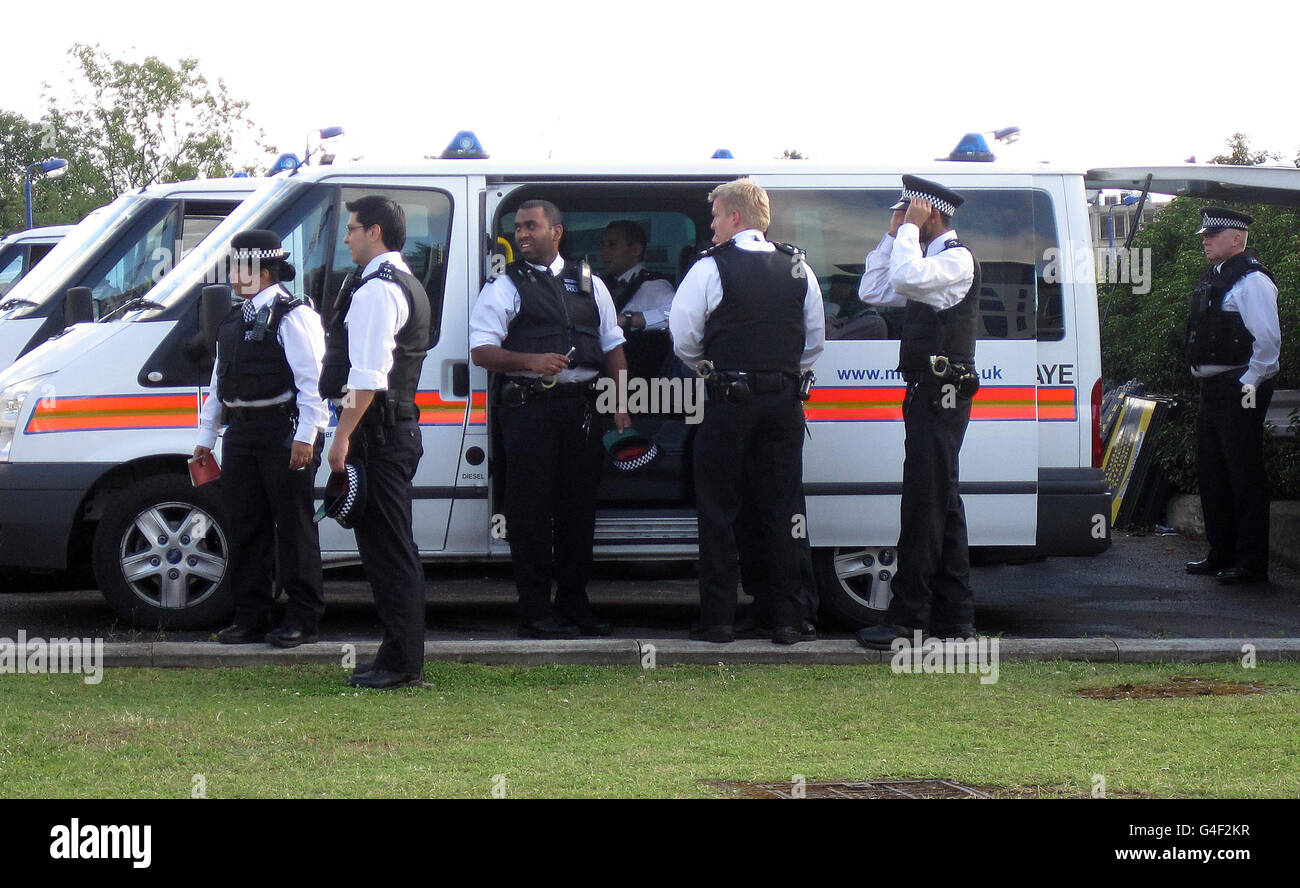 Volunteer officers pictured at the Police Training College in Hendon ...