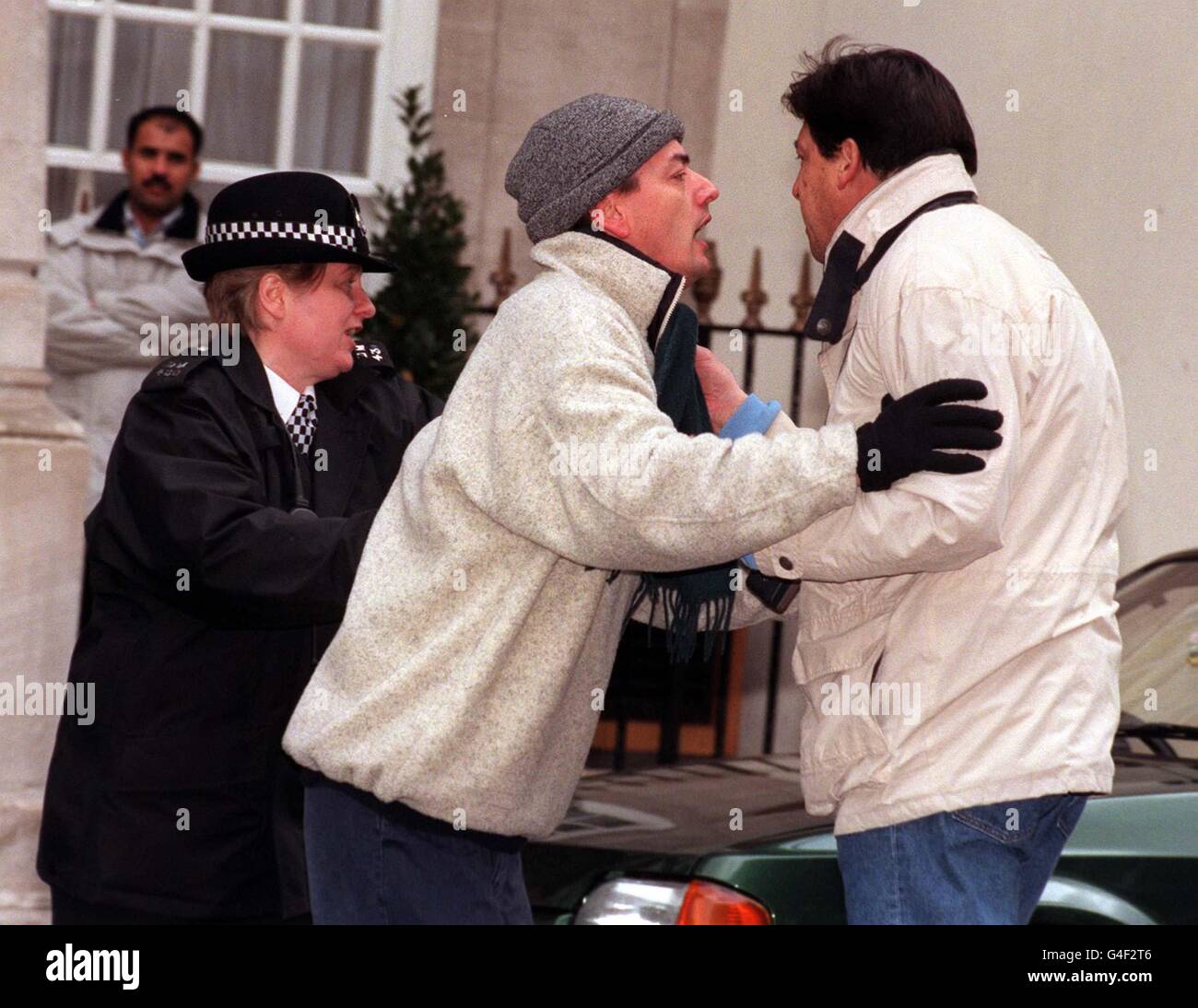 A scuffle occurred today (Sunday) outside the London Clinic, where ...