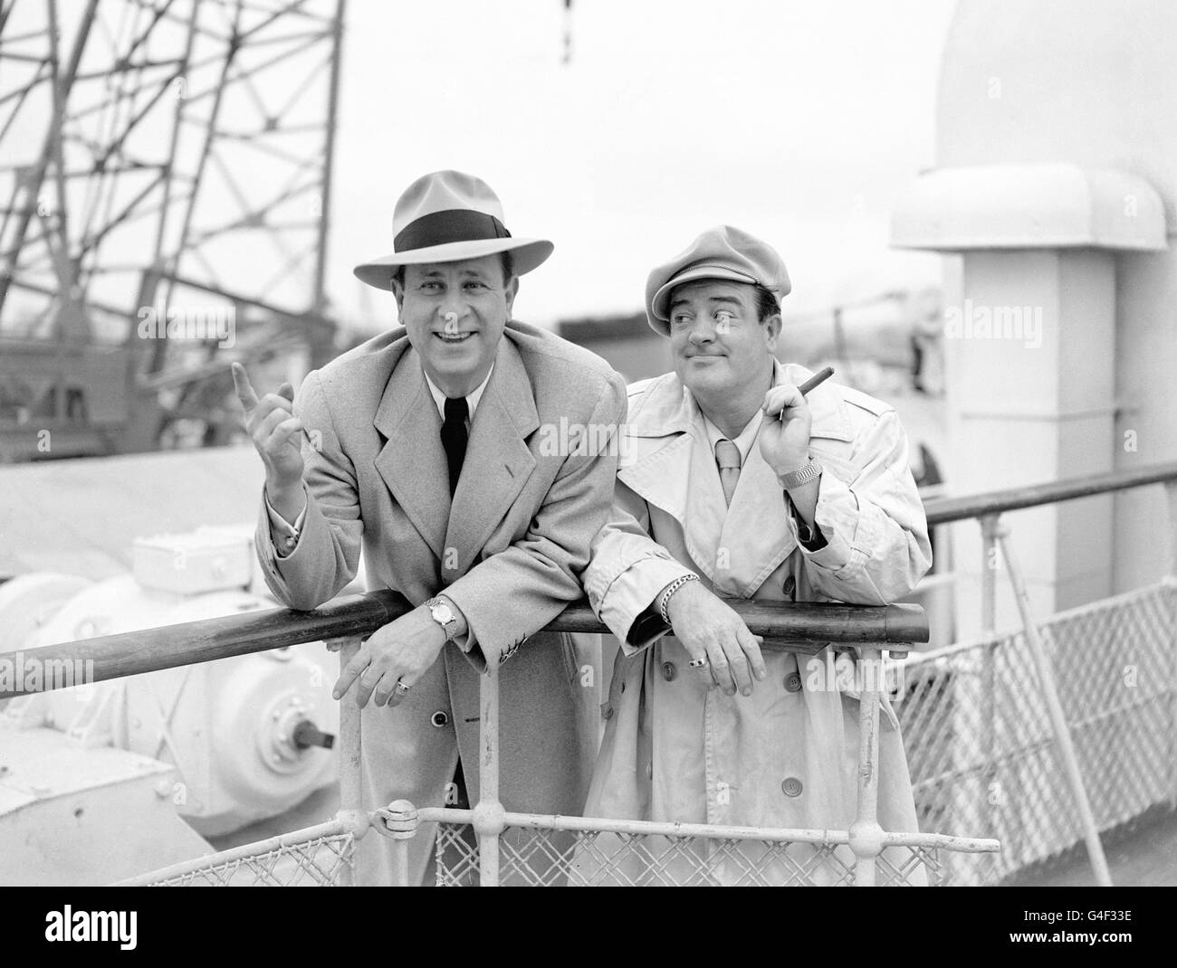 Entertainment - Bud Abbott and Lou Costello - Southampton Stock Photo ...