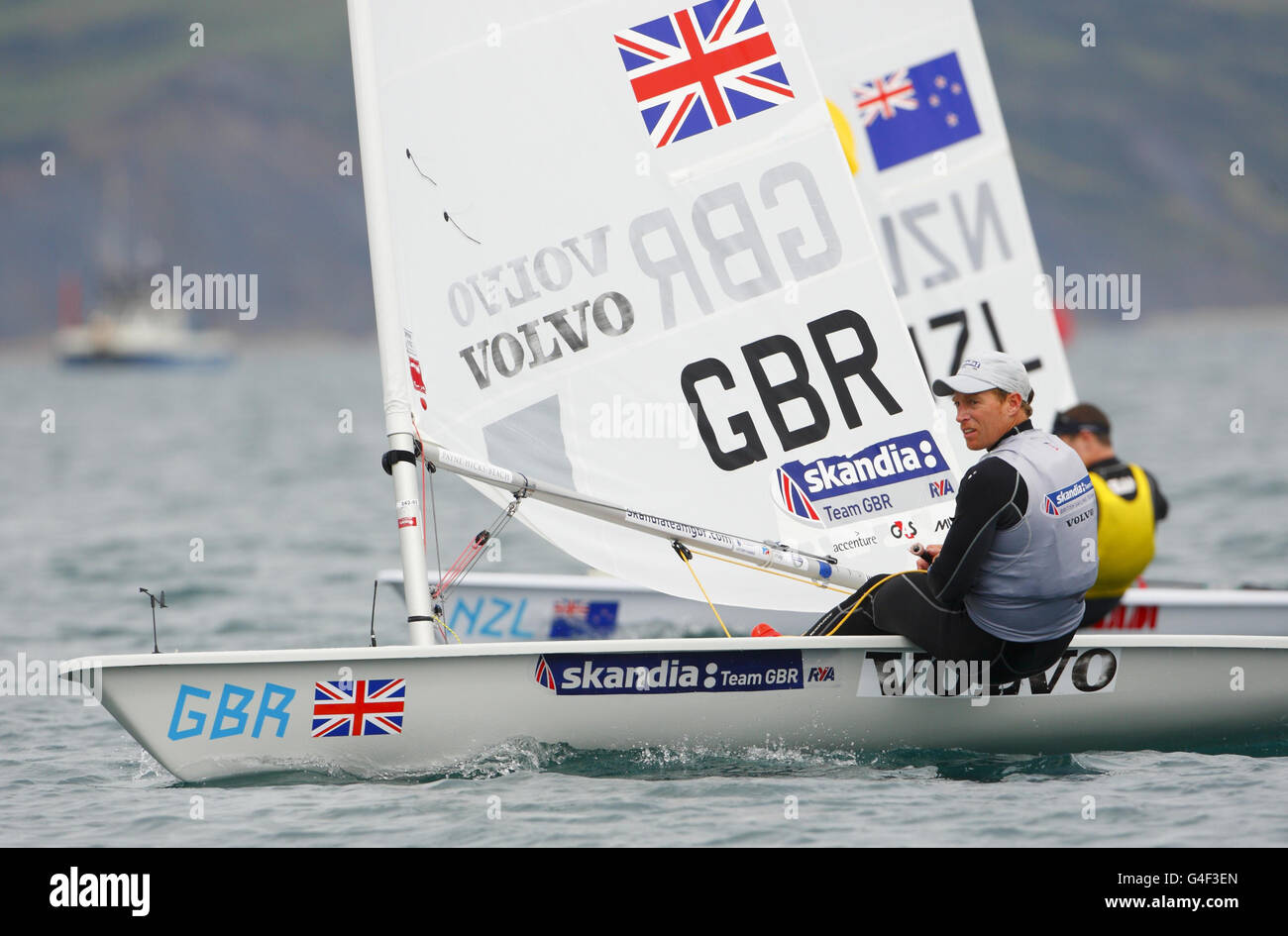 British Olympic hopeful Paul Goodison competes in the medal race in the ...