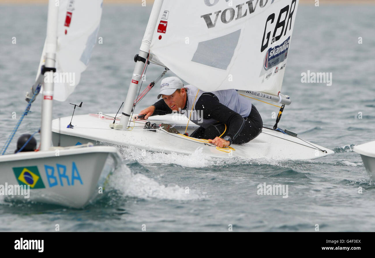 British Olympic hopeful Paul Goodison competes in the medal race in the ...