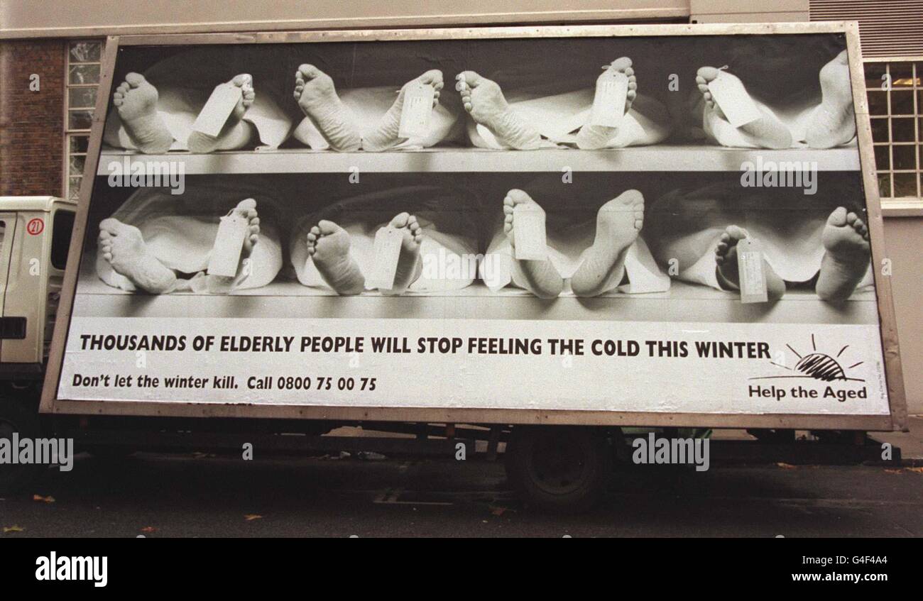 Help aged unveiled new hard hitting poster in london today monday hi ...