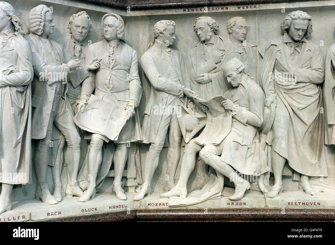 PA NEWS PHOTO 29/9/98 DETAIL FROM A FRIEZE ON THE ALBERT MEMORIAL ...