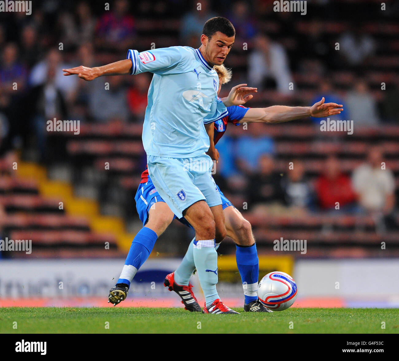Crystal Palace's Jonathan Parr (behind) and Coventry City's Connor ...