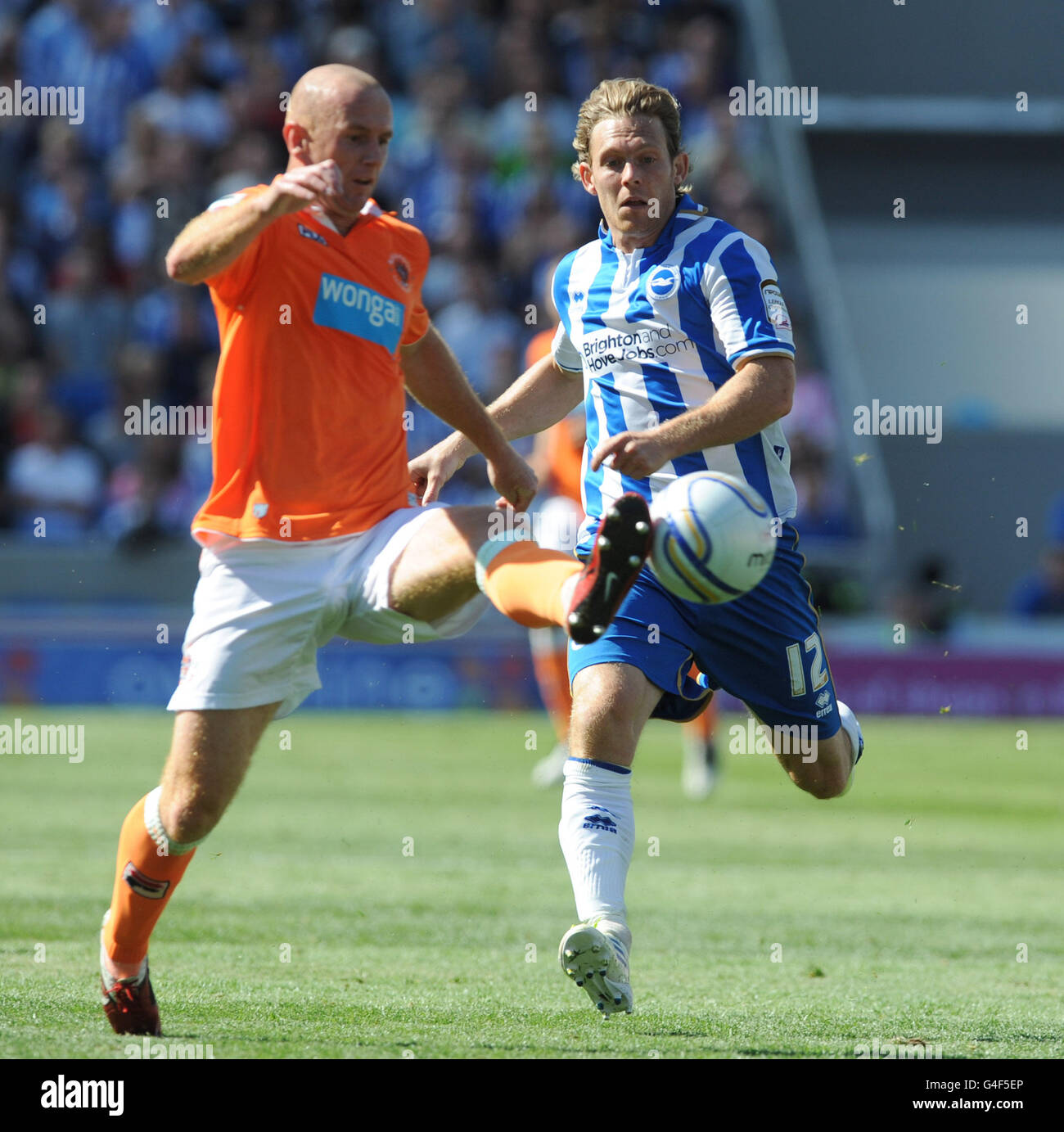 Brighton and hove albions craig mackail smith and blackpools gordon ...