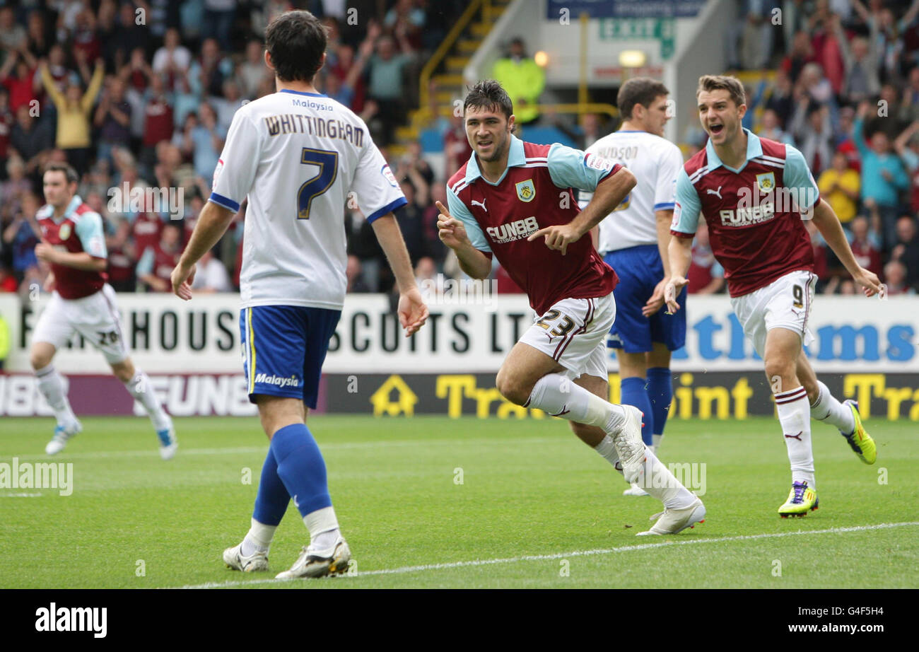 Burnley's Charlie Austin celebrates scoring during the npower Football ...