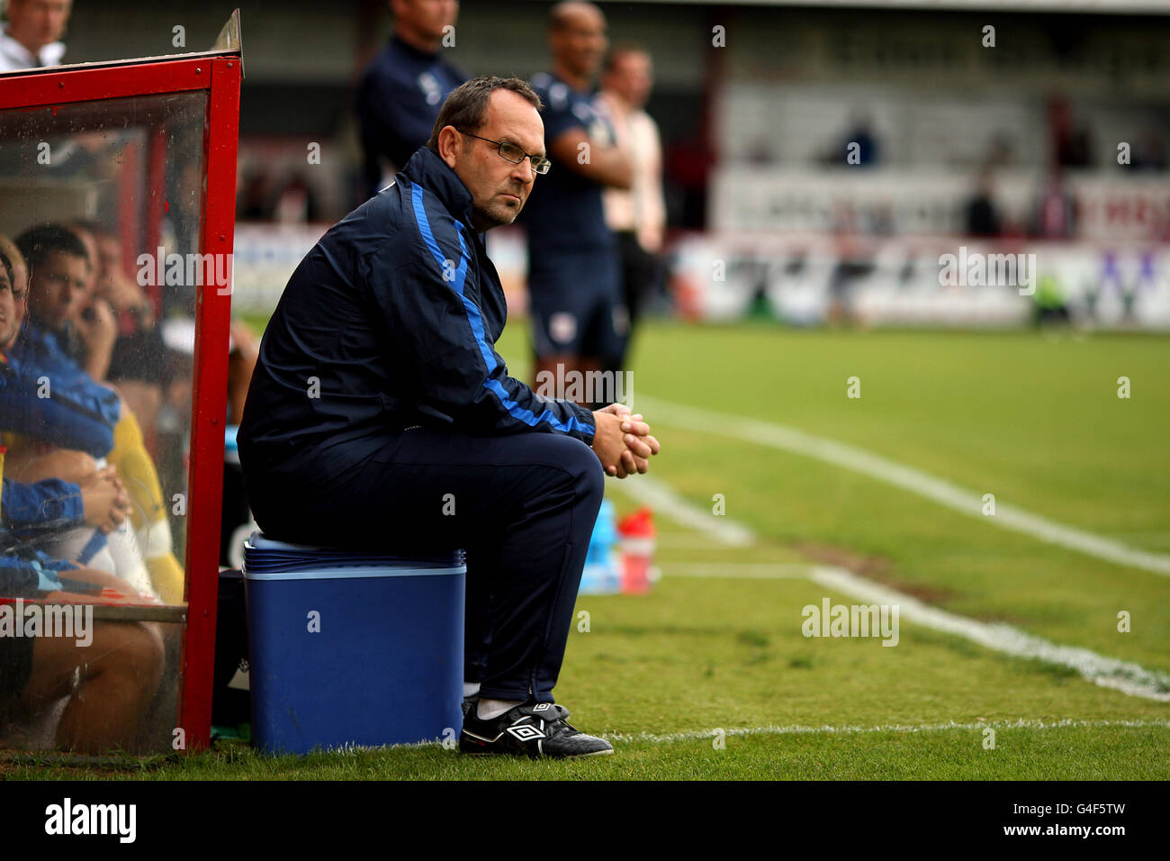 Mick Wadsworth, Hartlepool United manager on the touchline Stock Photo ...