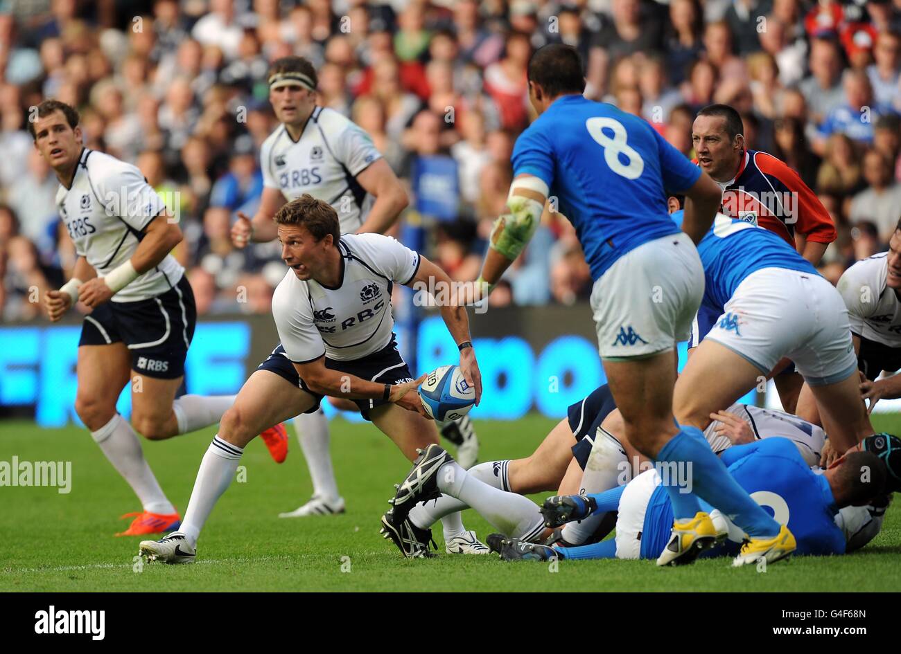 Rugby Union - EMC Test Match - Scotland v Italy - Murrayfield Stock ...