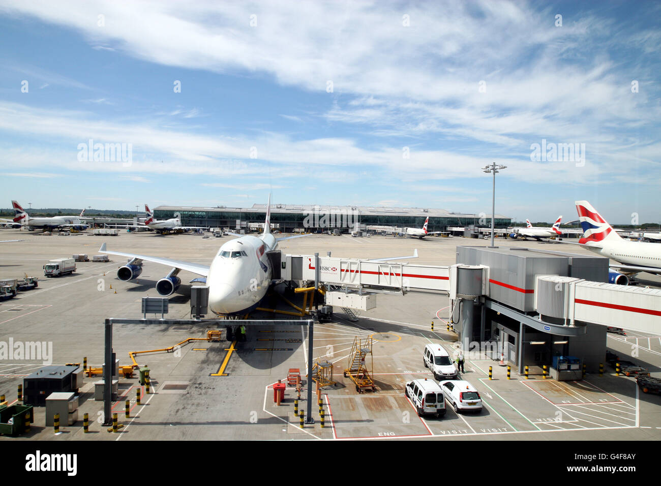 Heathrow Stock. Planes from Terminal 5C at London's Heathrow Airport ...