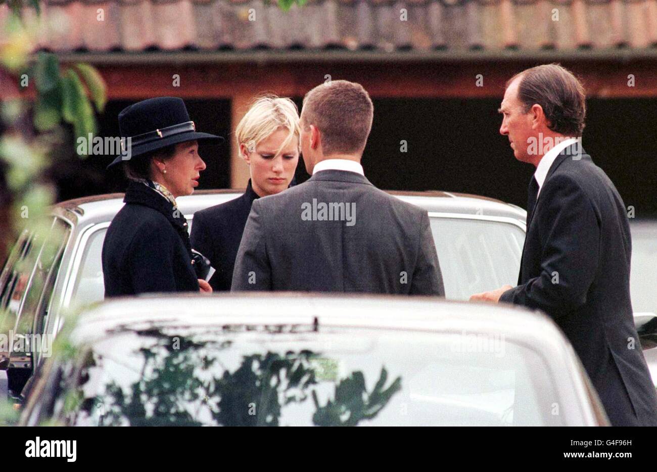 At the funeral of his father major peter phillips hi-res stock ...