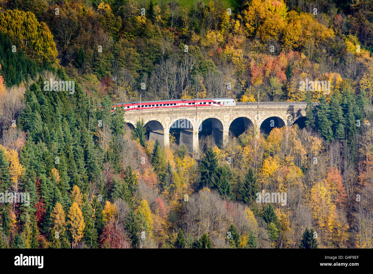 Train at semmeringbahn semmering railway hi-res stock photography and ...
