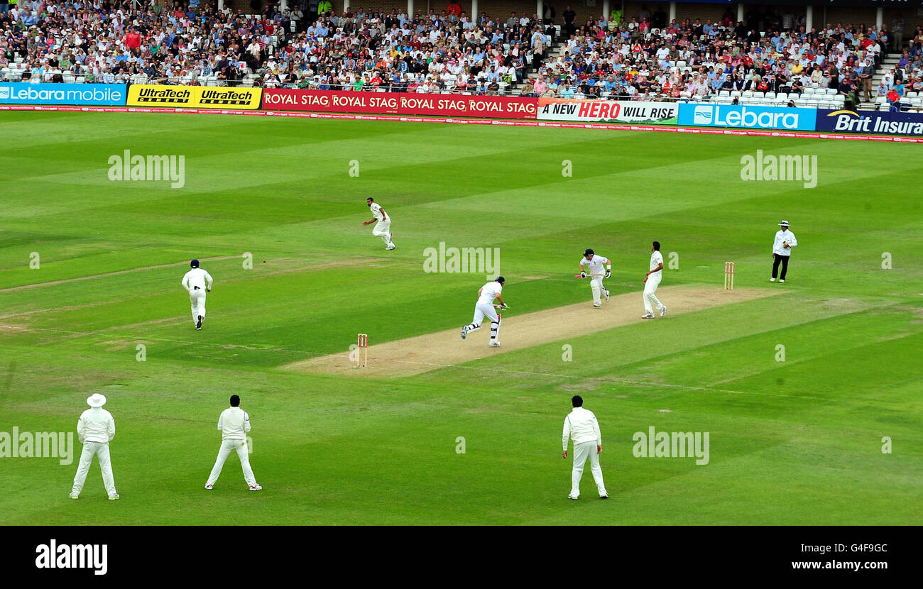 A general view of play between England and India during the second ...