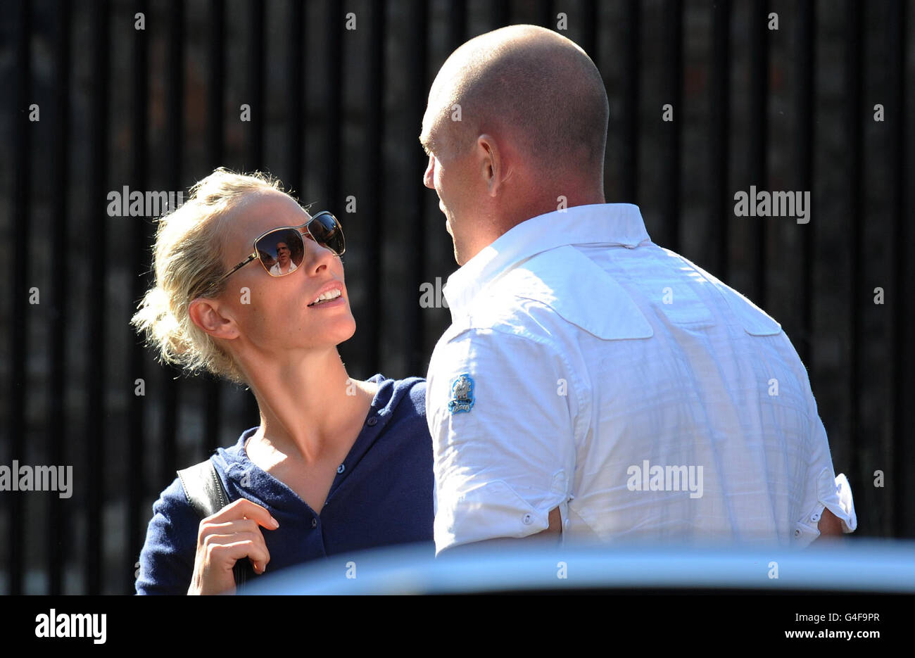 Zara phillips mike tindall outside canongate kirk hi-res stock ...