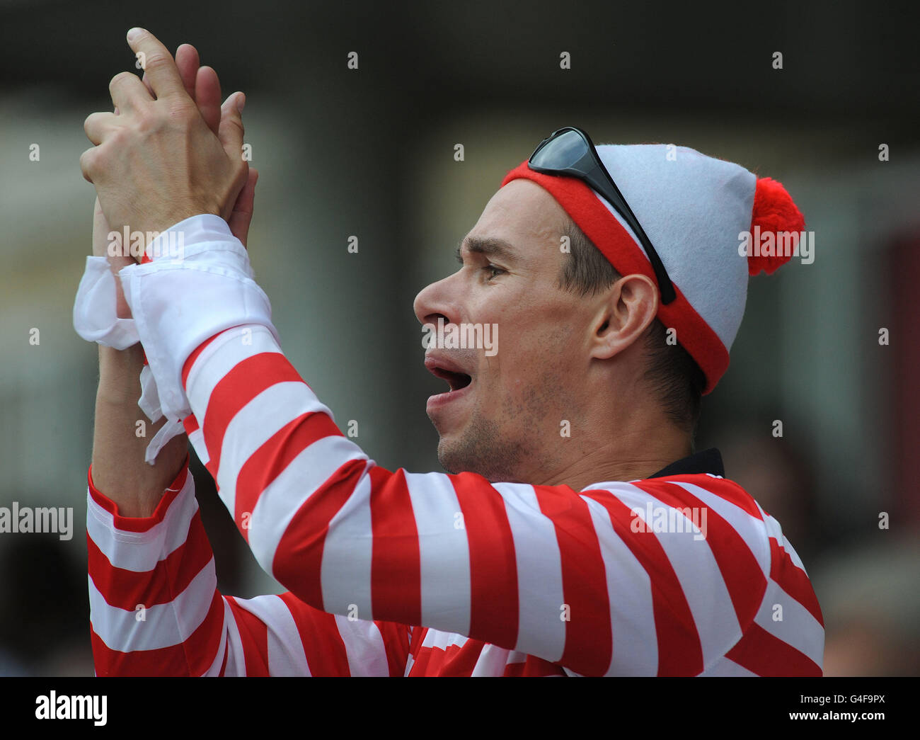 An england fan cheers on his team hi-res stock photography and images ...