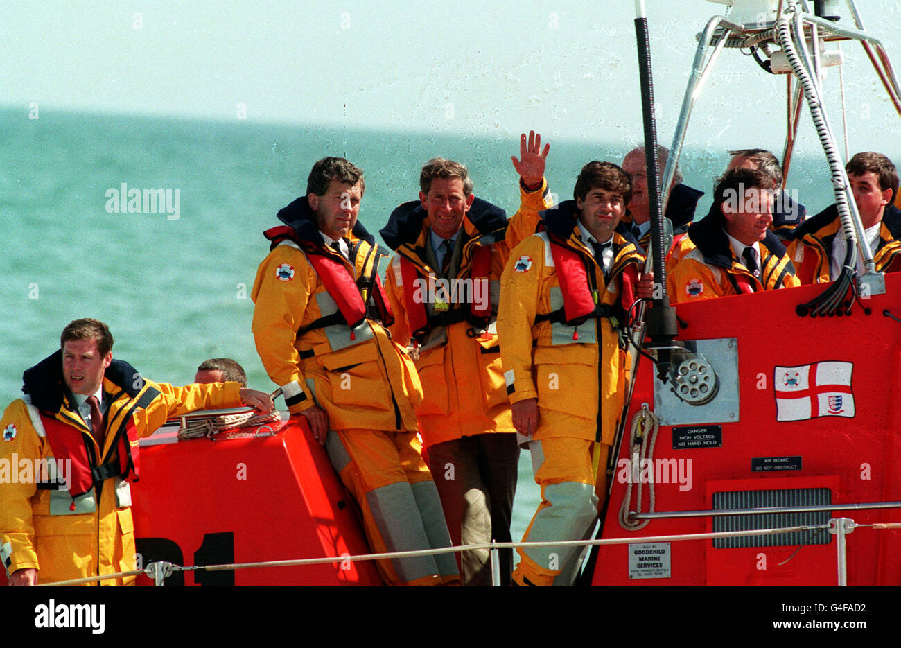 PRINCE OF WALES VISITS CAISTER LIFEBOAT Stock Photo - Alamy