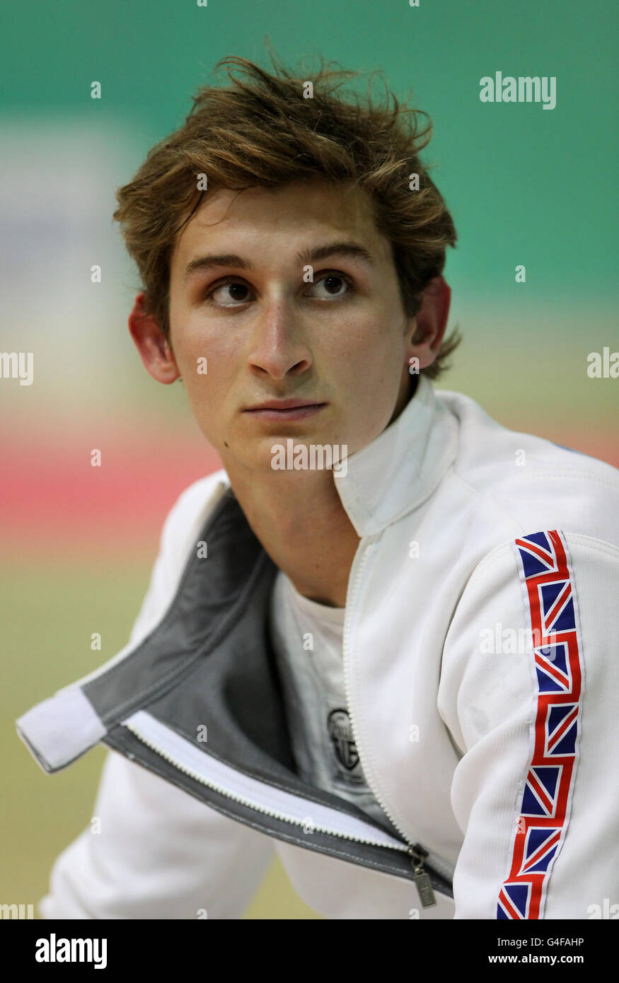 Great Britain's James Cooke in the fencing event during the Modern ...