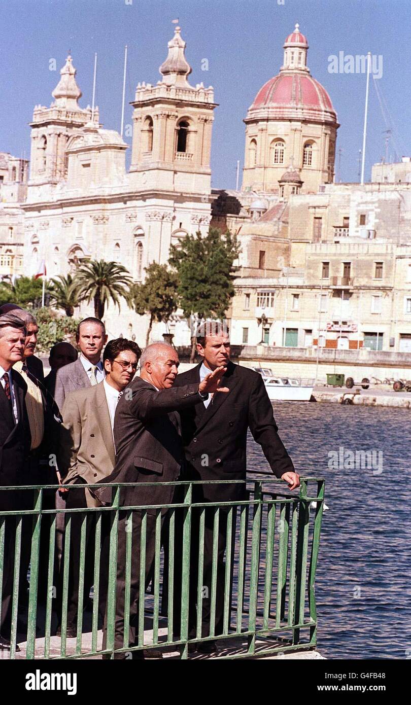 The Duke of York looks out over Malta's Valletta grand harbour with Mr ...
