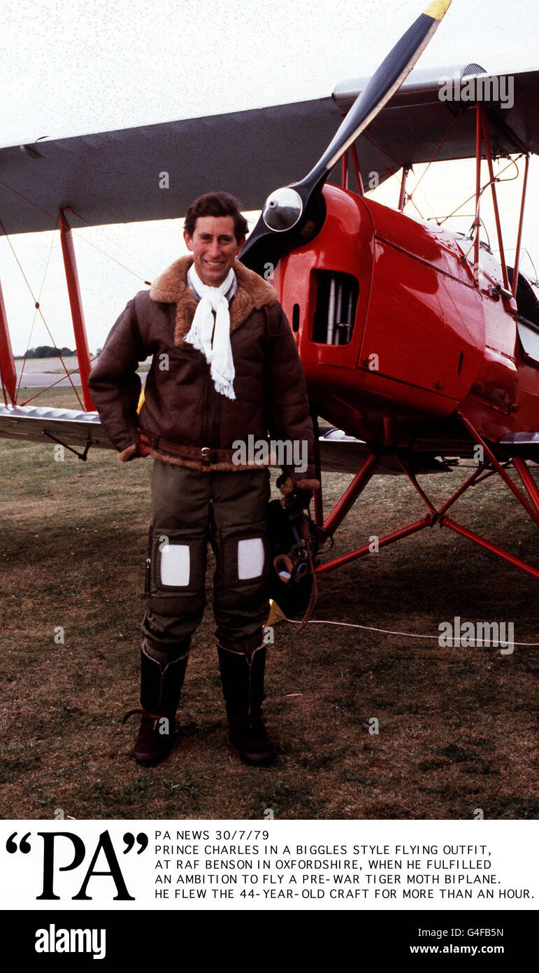 Pa news 30 7 79 prince charles in biggles style flying outfit hi-res ...