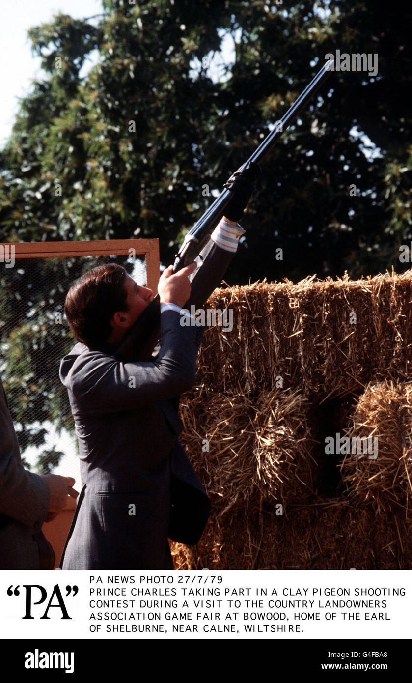 PRINCE CHARLES/CALY PIGEON SHOOTING Stock Photo - Alamy