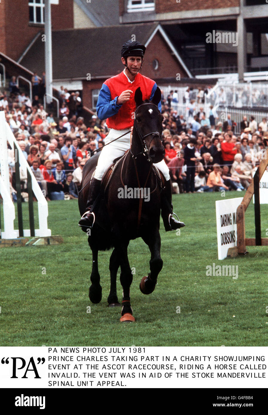 PA NEWS PHOTO JULY 1981 PRINCE CHARLES TAKING PART IN A CHARITY ...