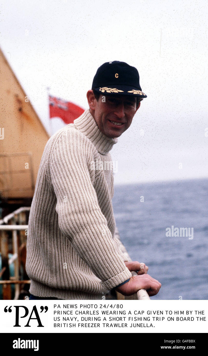 PRINCE OF WALES WEARING US NAVY CAP Stock Photo - Alamy