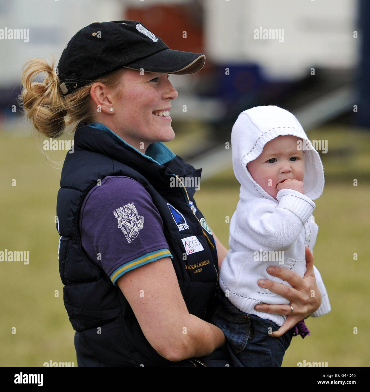 Autumn Phillips with her daughter Savannah at the Gatcombe Park ...