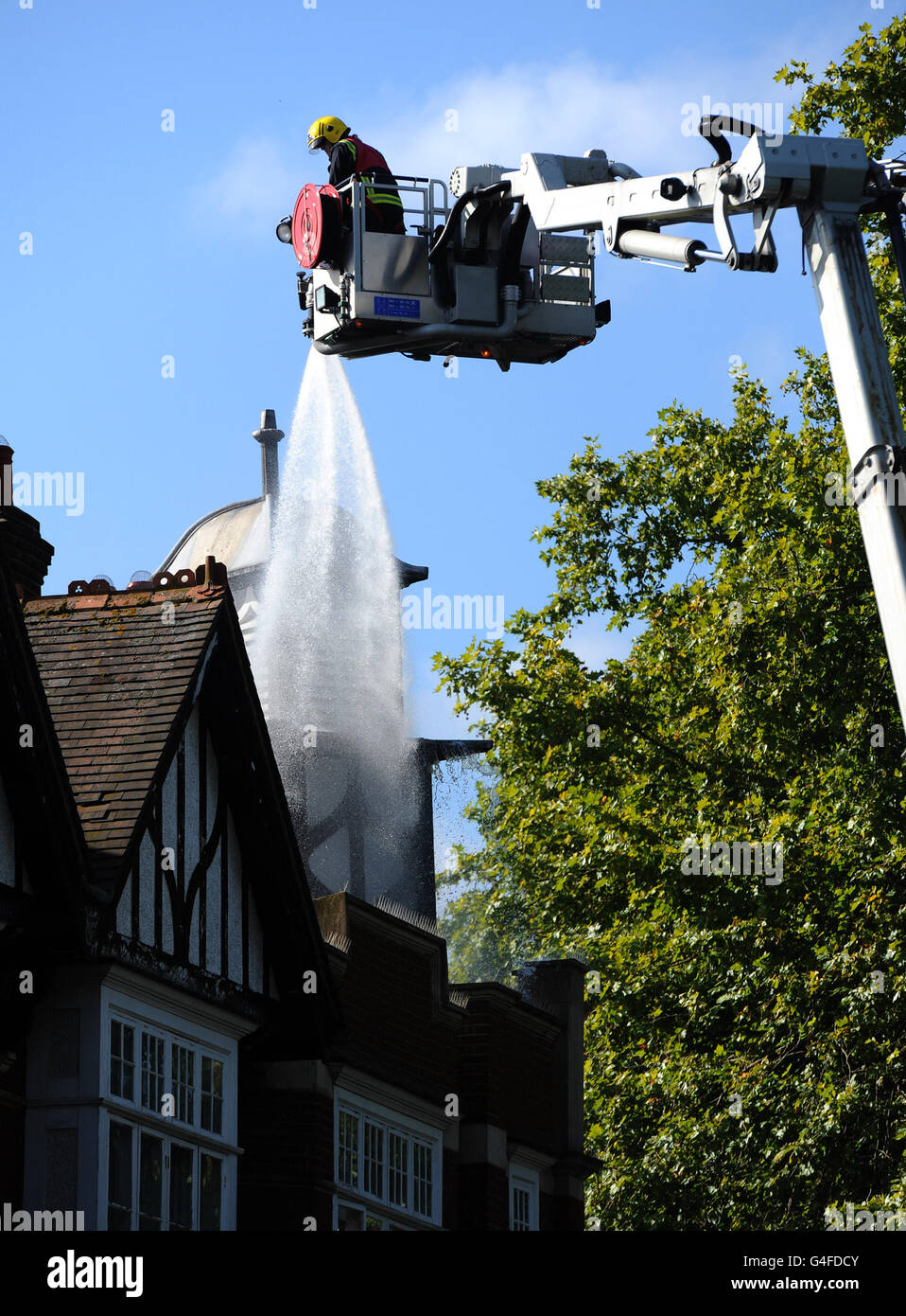 Fire services attend after local shops are targeted in Ealing following ...