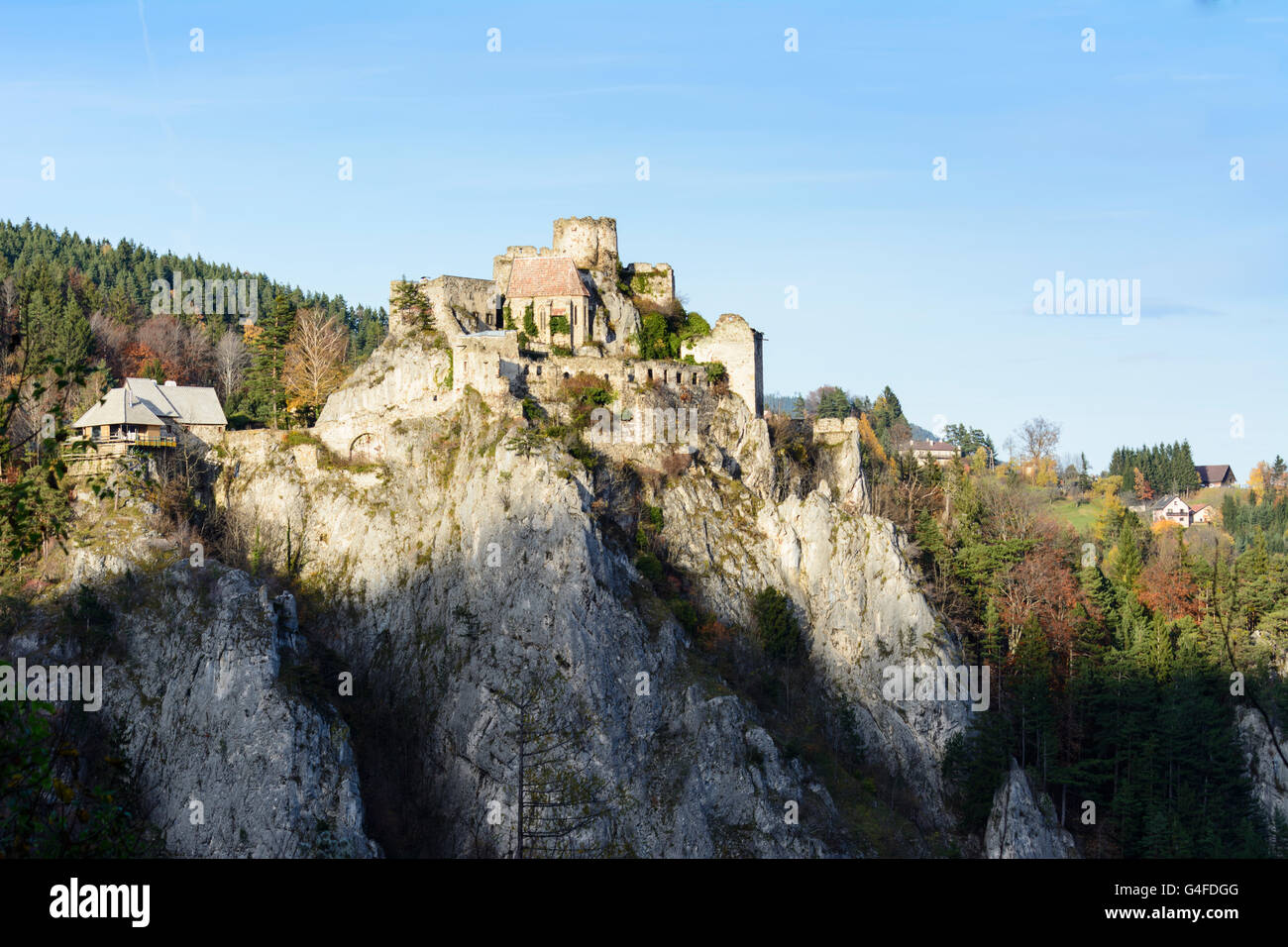 Klamm Castle, Austria, Niederösterreich, Lower Austria, Wiener Alpen ...
