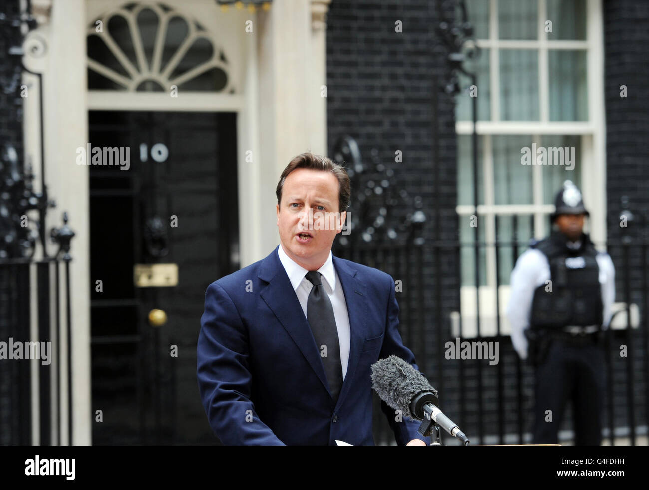 Prime Minister David Cameron outside 10 Downing Street in central ...
