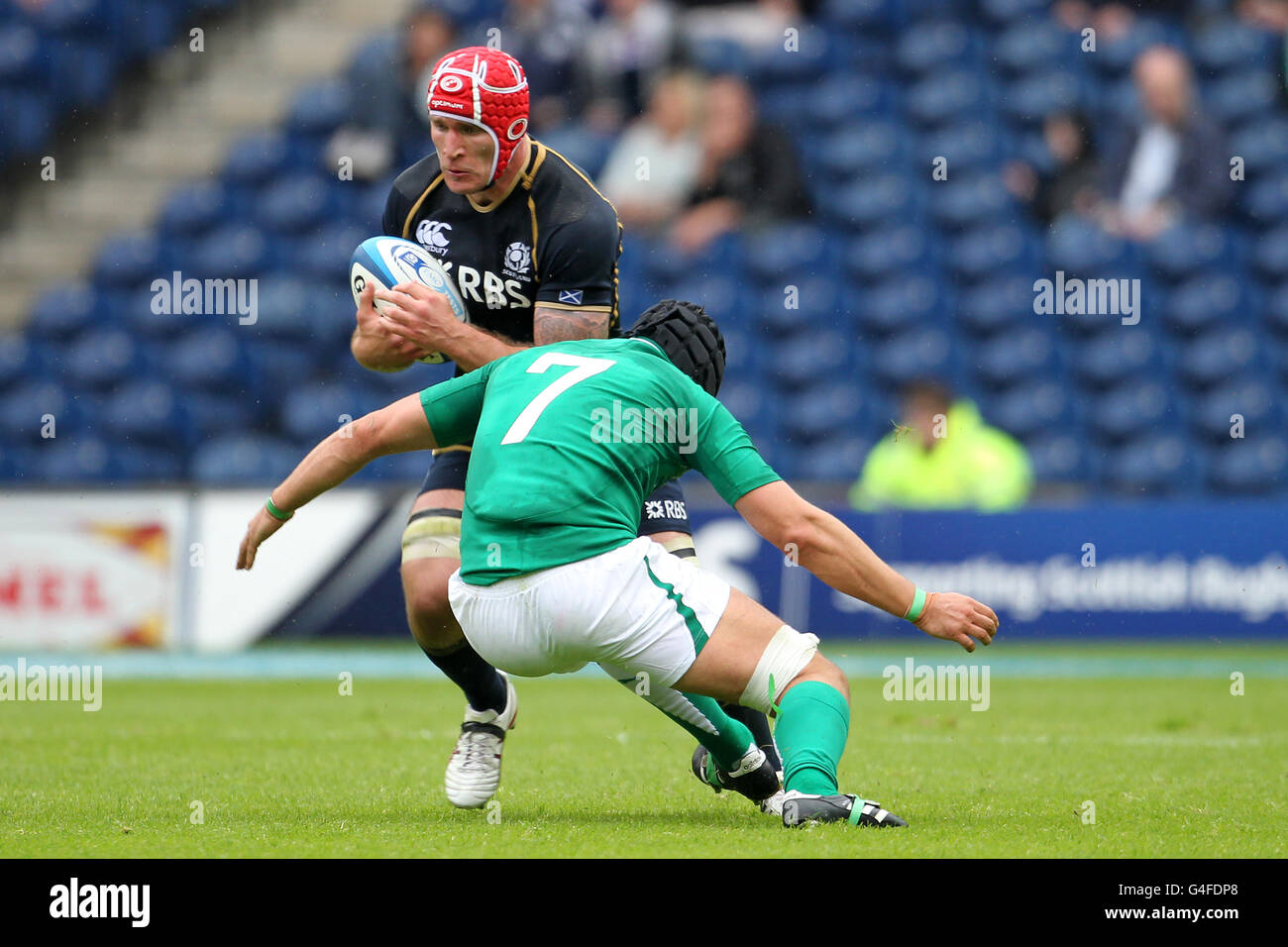 Rugby Union - EMC Test Match - Scotland v Ireland - Murrayfield Stock ...
