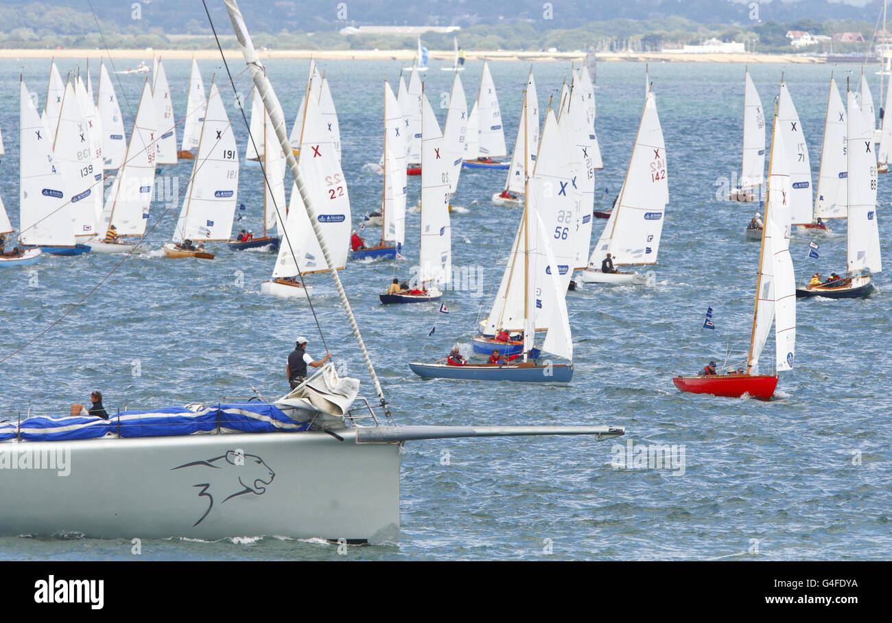 Sailing - Cowes Week - Day Four - Isle of Wight Stock Photo - Alamy