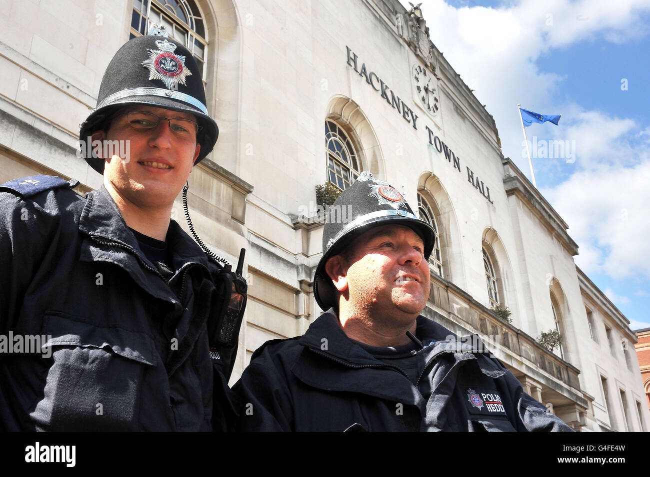 Officers Matt Aitkin (left) and Neil Griffin from South Wales Police in ...