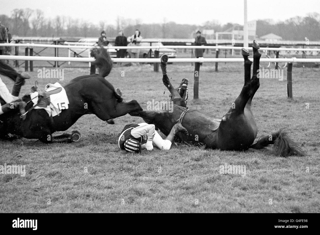 Hurdle fall Black and White Stock Photos & Images - Alamy