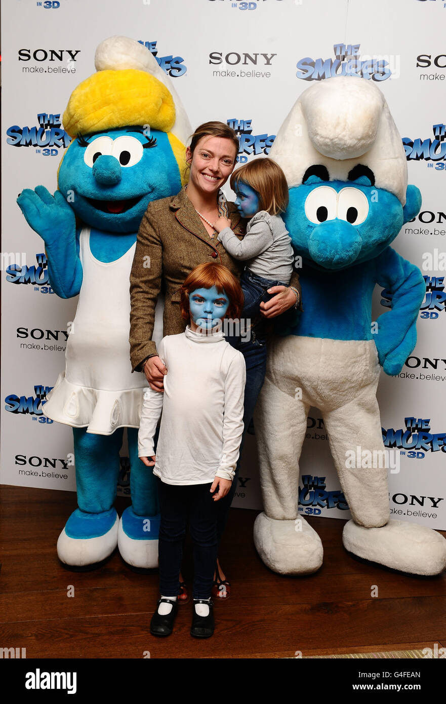 Camilla Rutherford and her daughters Maud (bottom) and Nancy arrive at ...