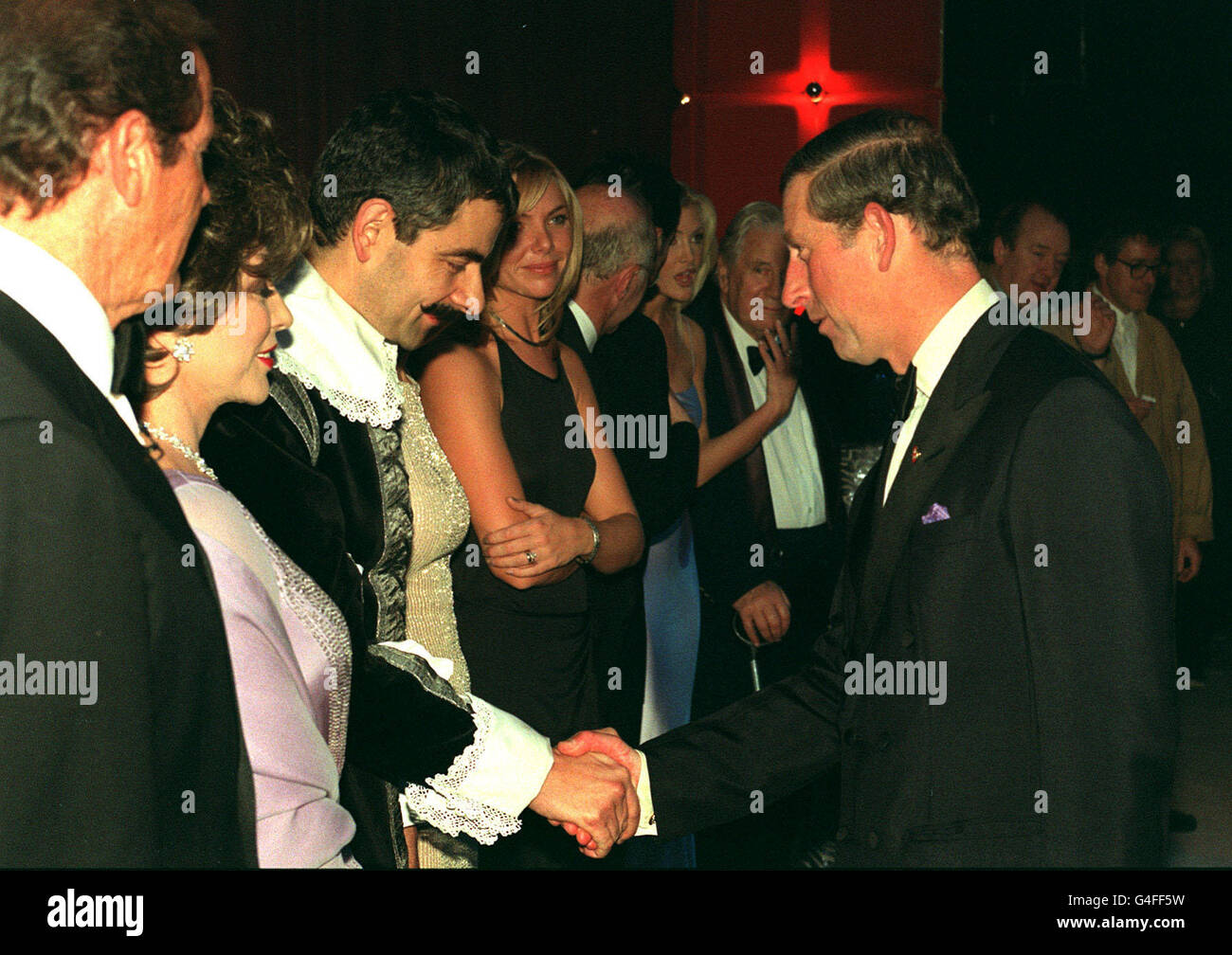 The prince of wales meets rowan atkinson backstage hi-res stock ...