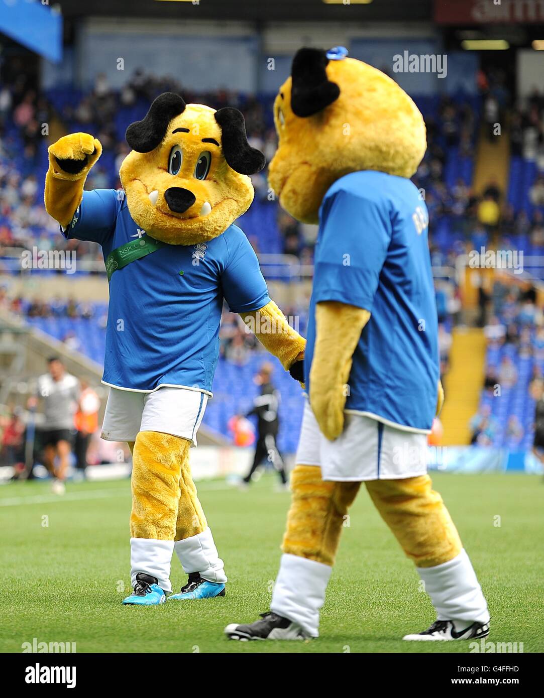 Birmingham city mascots beau left and belle brummie hi-res stock ...