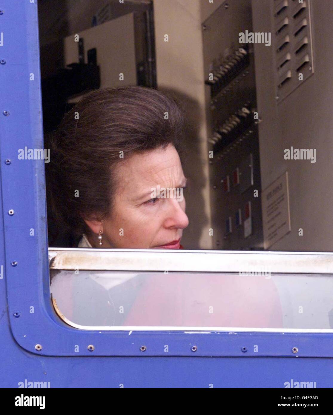 The Princess Royal at the controls of a Class 156 Sprinter passenger ...