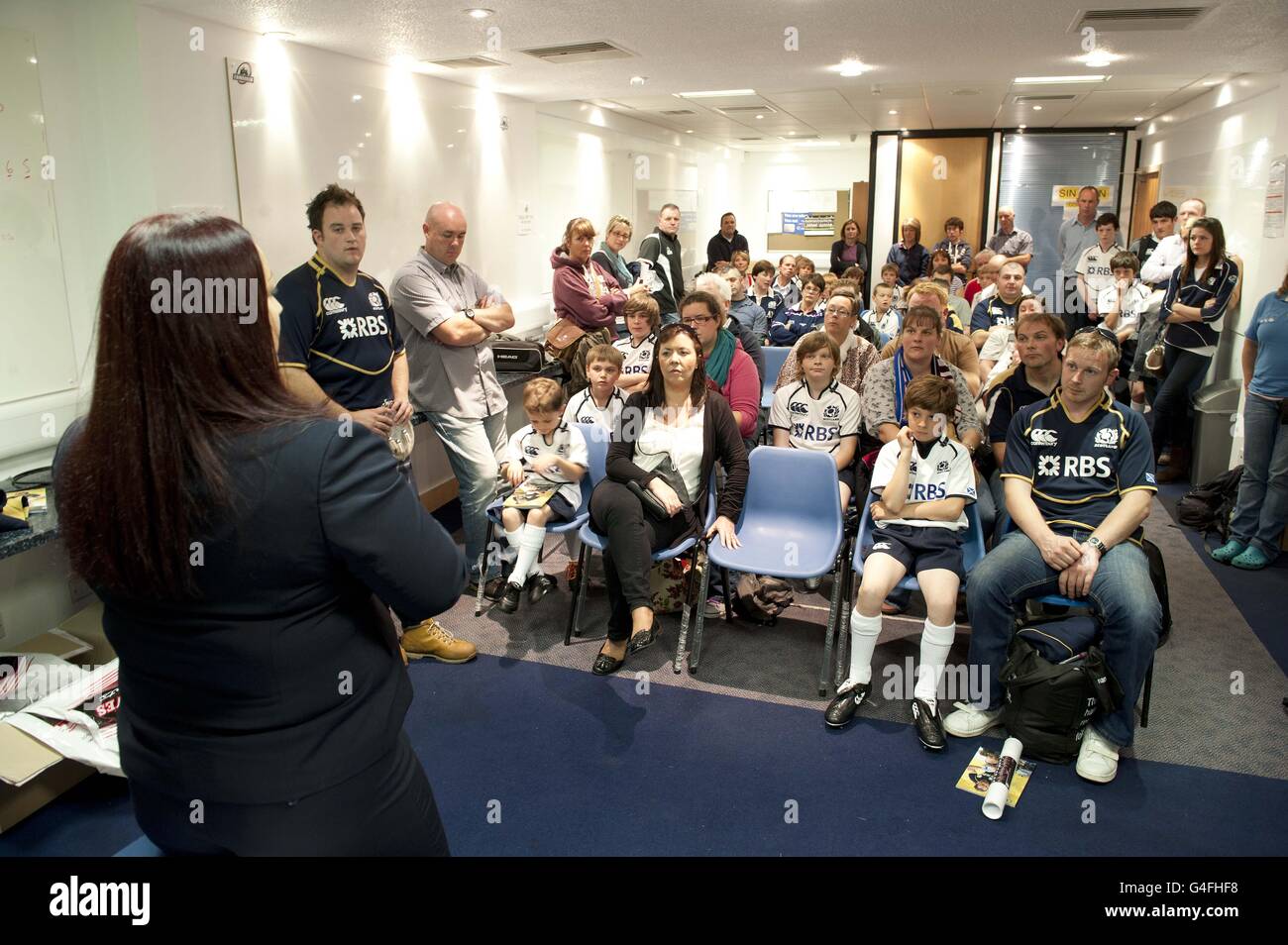 Mascots during the emc test at murrayfield hi-res stock photography and ...