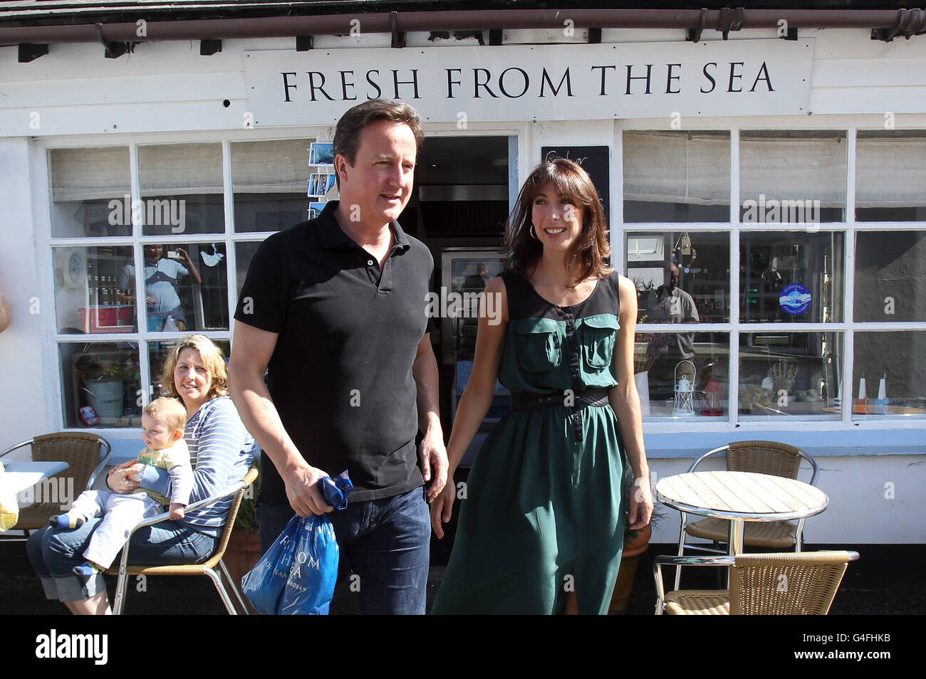 David Cameron summer holiday Stock Photo - Alamy