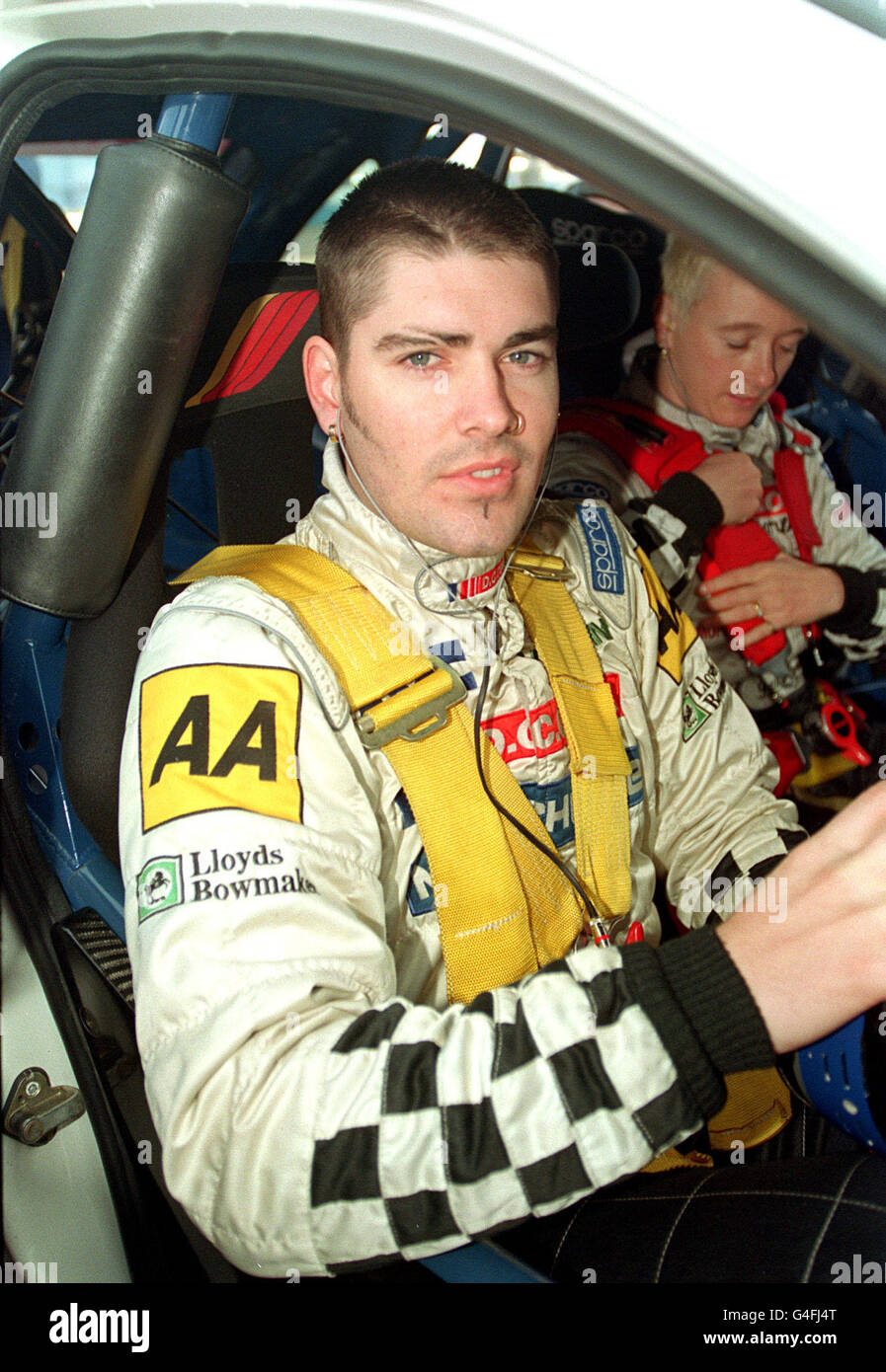 SHANE LYNCH/BOYZONE DONNINGTON DRIVING Stock Photo - Alamy