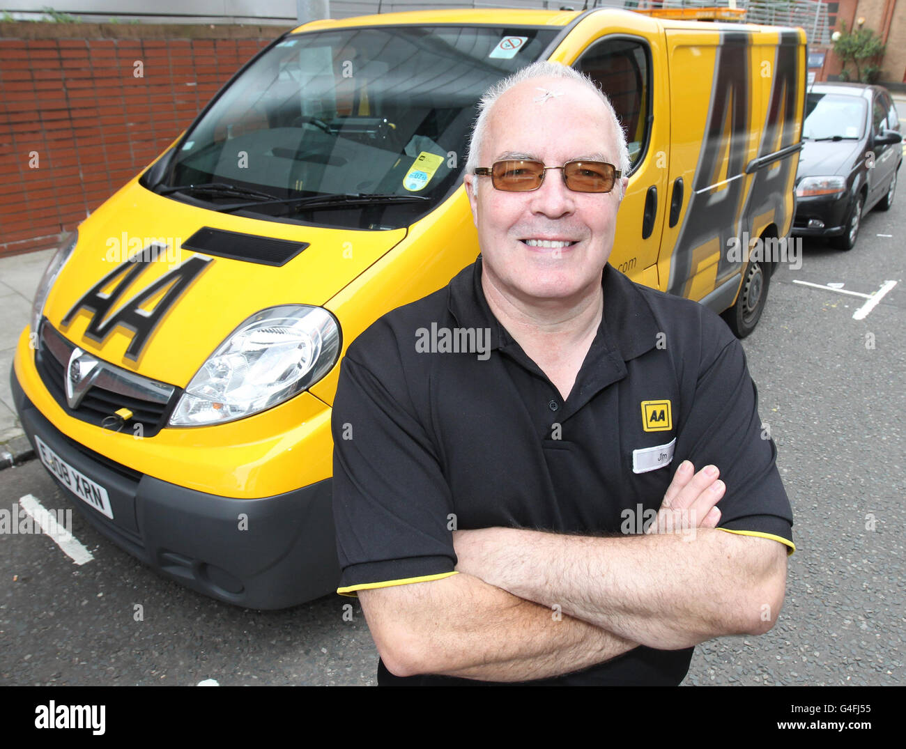 EMABRGOED TO 0001 MONDAY AUGUST 22. AA patrolman Jim Haggart, 60, who ...