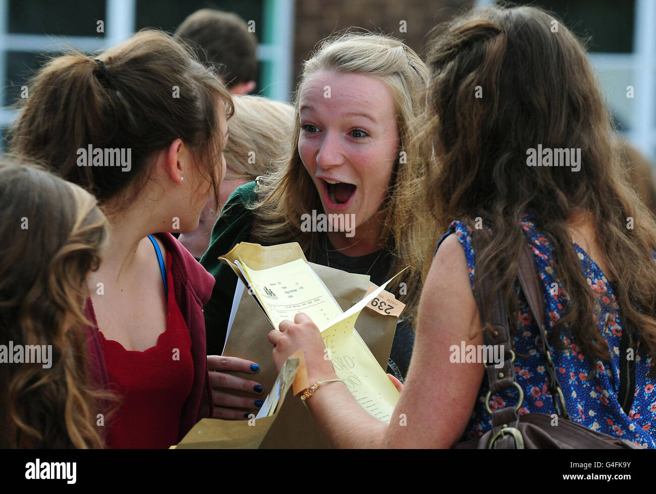 Tyler after opening gcse exam results west bridgeford school hi-res ...