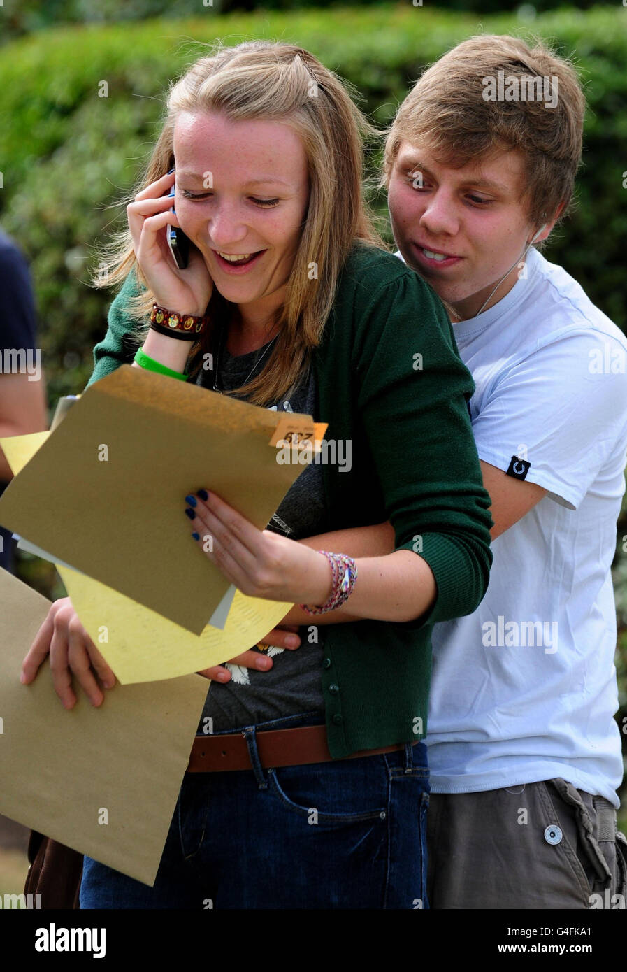 Tyler after opening gcse exam results west bridgeford school hi-res ...