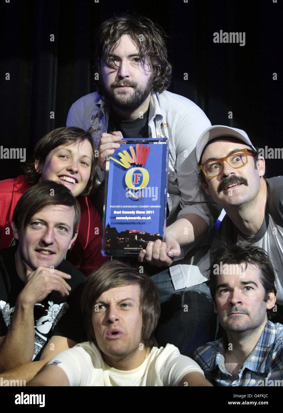 The nominees (from top clockwise) Nick Helm, Sam Simmons, Adam Riches ...