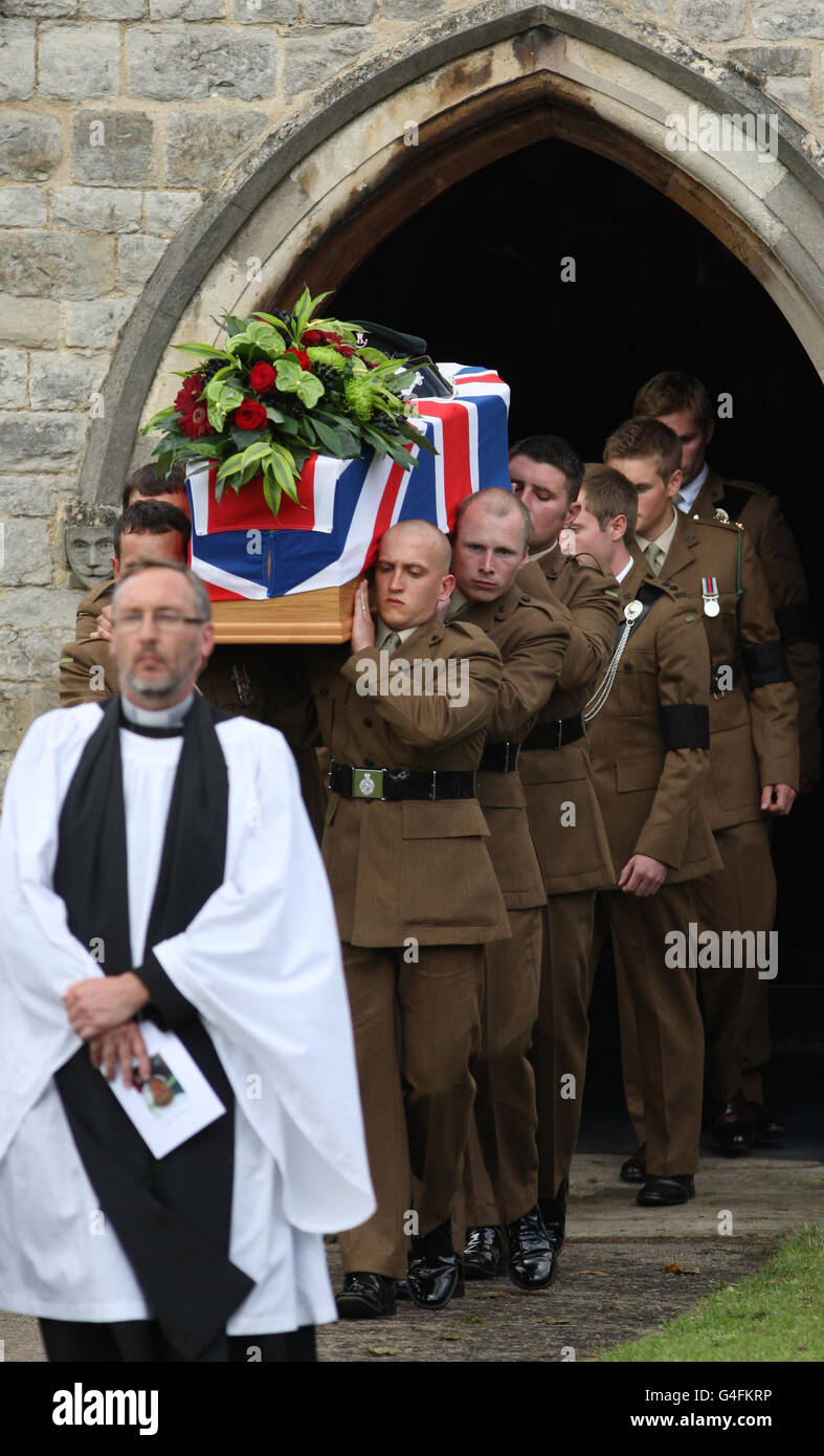 Funeral for bomb blast soldier Stock Photo - Alamy