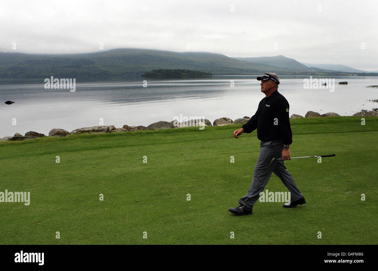 Northern Ireland's Darren Clarke during day one of the Irish Open Pro ...